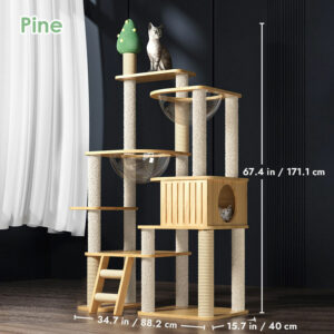 Home / Cat Furniture & Scratcher / Cat Trees & Towers / Large Pine ...