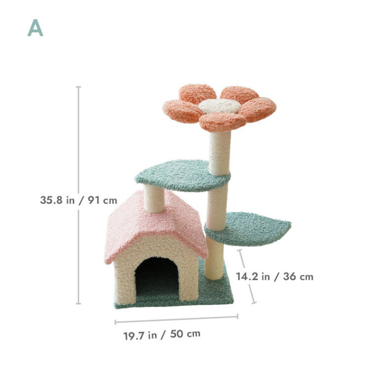 Home / Cat Furniture & Scratcher / Cat Trees & Towers / Flower House ...