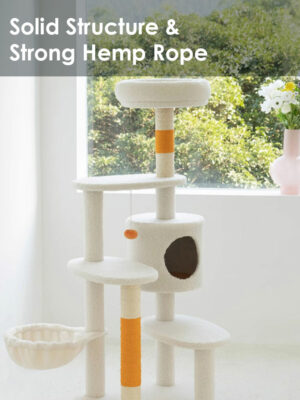 Home / Other Cat Supplies / White Cream Style Cat Tree Plus