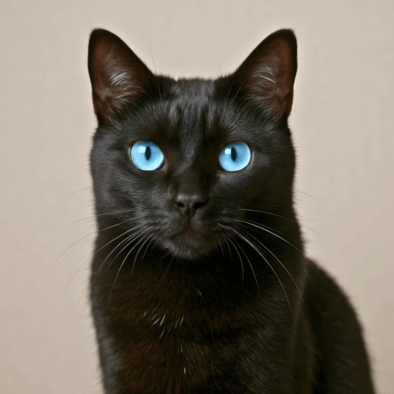 Many striking black cats with blue eyes aren’t tied to fancy pedigrees ...